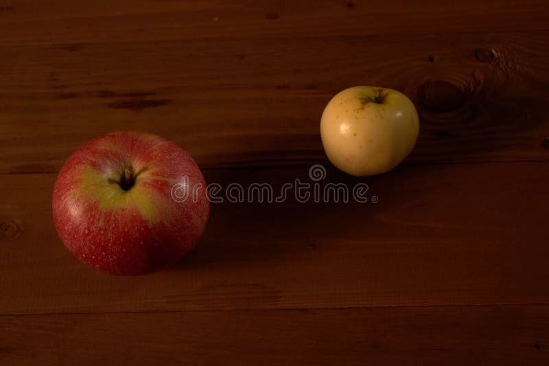 Apples on wooden table stock image. Image of fruit, table - 81923003