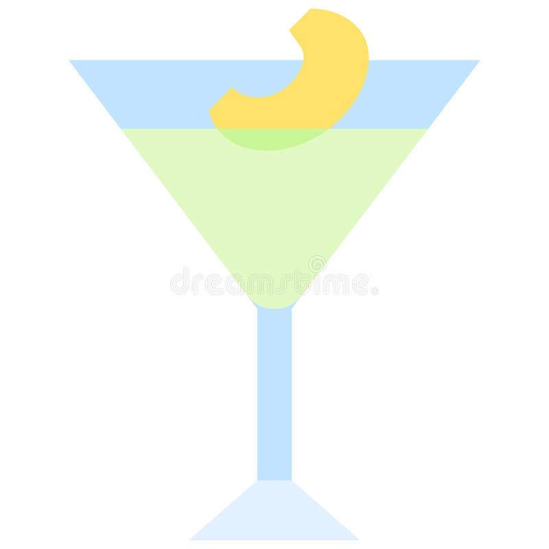 Appletini Cocktail Icon, Alcoholic Mixed Drink Vector Stock Vector ...