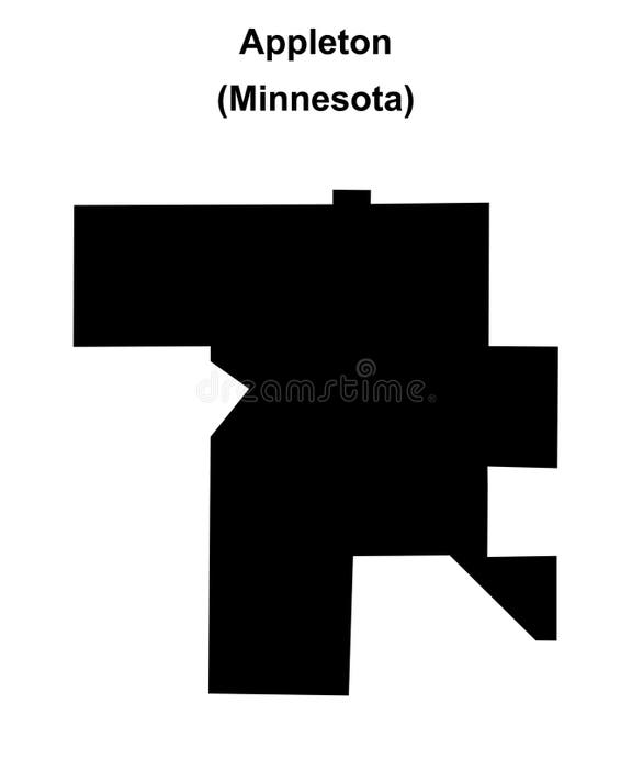Appleton outline map stock illustration. Illustration of blank - 387418082