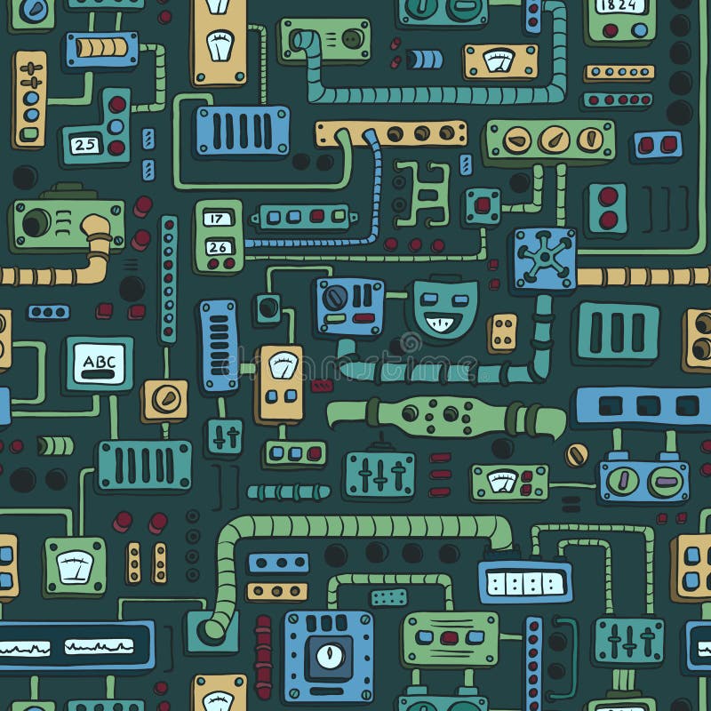 Appliances Seamless Pattern Stock Vector - Illustration of pattern ...