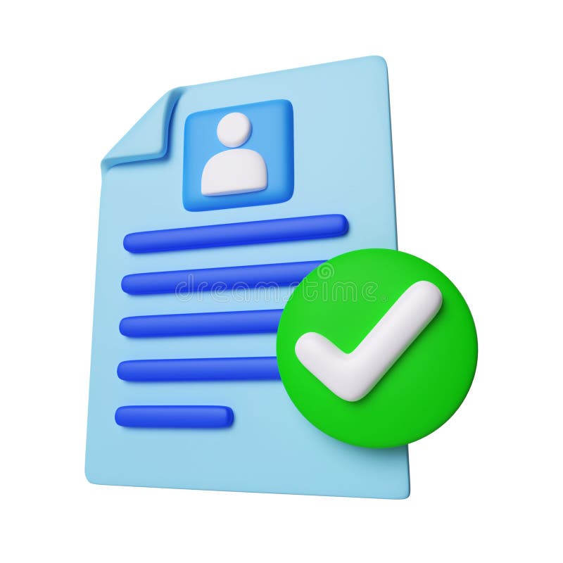 Applicant Document 3D Icon stock illustration. Illustration of ...