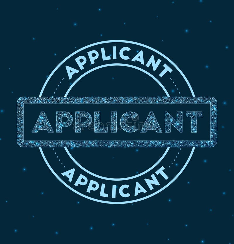 Applicant. Glowing Round Badge Stock Vector - Illustration of network ...
