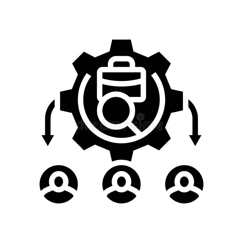 Applicant Tracking System Ats Glyph Icon Vector Illustration Stock ...