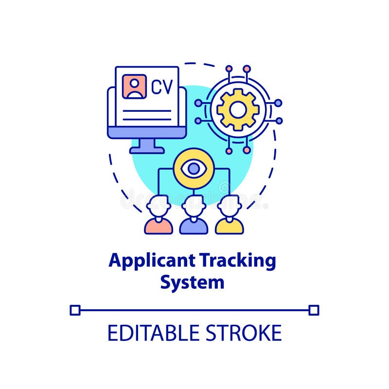 Applicant Tracking System Concept Icon Stock Vector - Illustration of ...