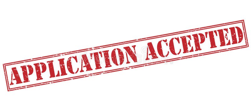 Application accepted stock illustration. Illustration of rectangular ...