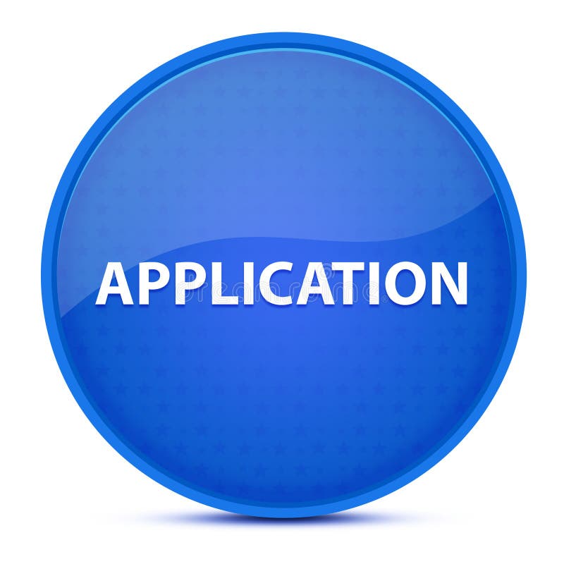Application Aesthetic Glossy Blue Round Button Abstract Stock ...