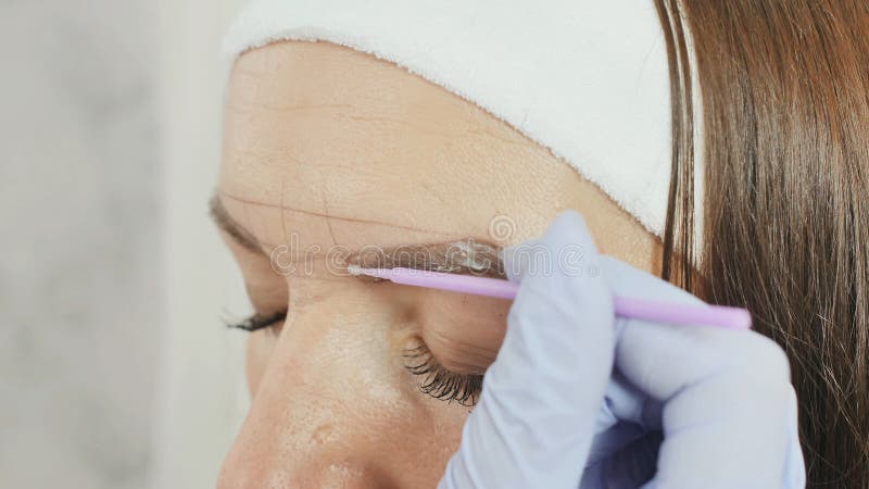 Application of Anesthesia Cream. Permanent Makeup. Permanent Tattooing ...