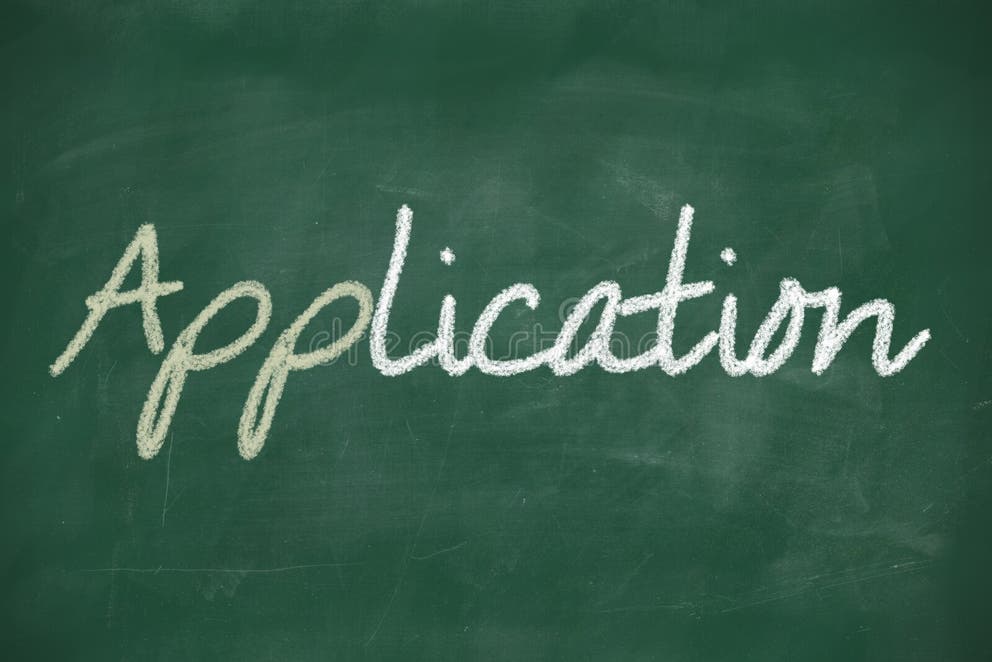 Application App Written on a Chalkboard Stock Image - Image of chalk ...