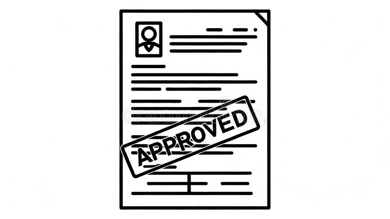 Application Approved Document Represents Approval Decision in Black and ...