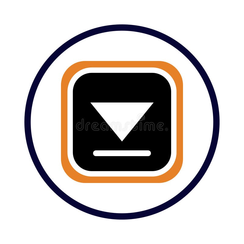 Application, Arrow, Down Icon Stock Vector - Illustration of next ...