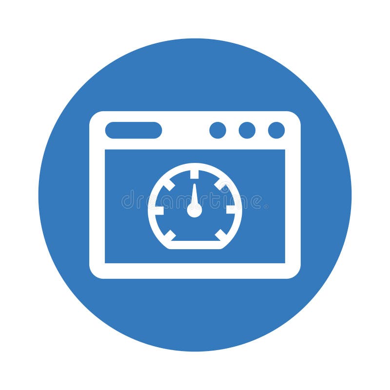 Application, Browser, Page Speedometer Icon. Blue Vector Stock Vector ...