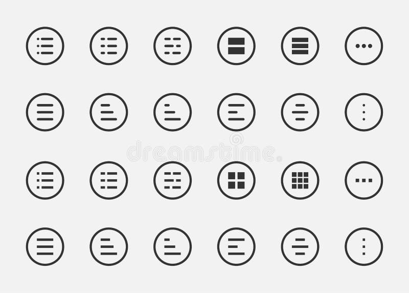 Application Burger Lines Menu Symbol. Line Icon Button Navigation, Web Element App Stock Vector ...