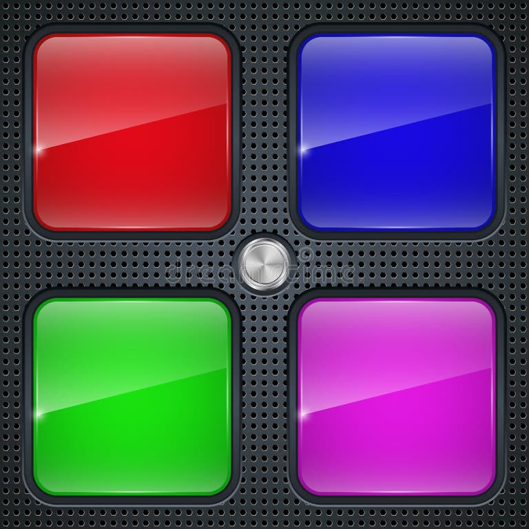 Application Buttons Vector Set Stock Vector - Illustration of style ...