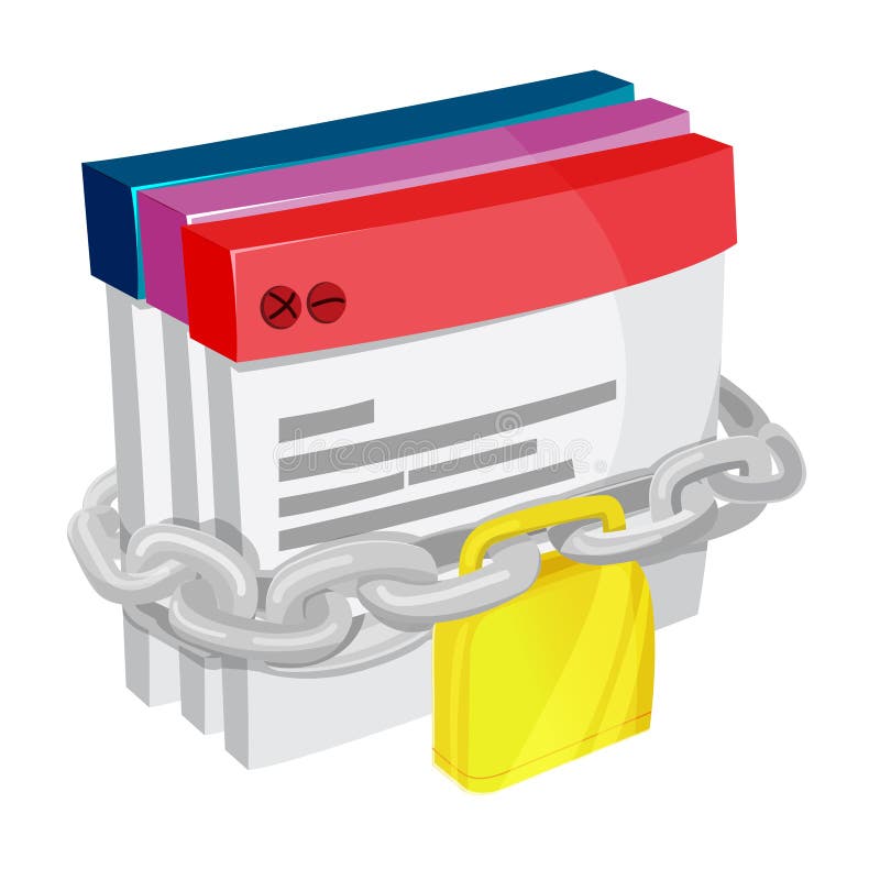 Application Chain Lock Safety Vector Stock Vector - Illustration of ...