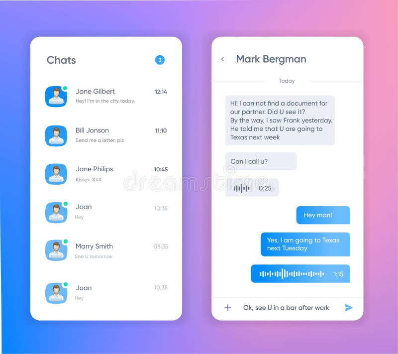 Application D'interface De Causerie Avec La Fenêtre De Dialogue ...