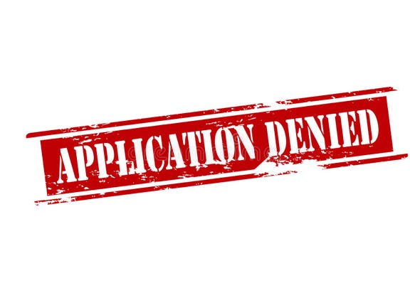Application denied stock illustration. Illustration of practice - 92088625