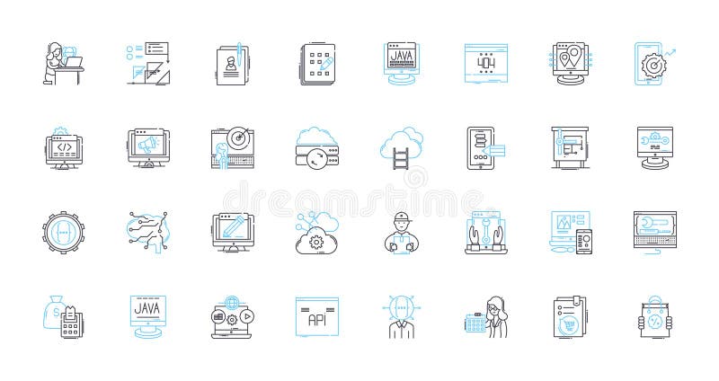 Application Design Linear Icons Set Interface Layout User Friendly Navigation Interaction