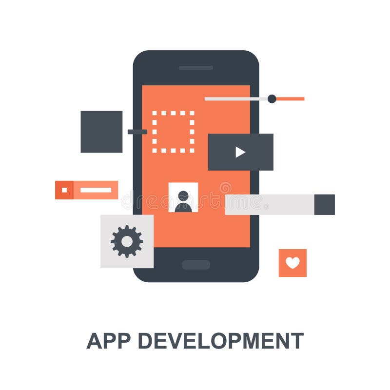 Application Development Flat Icon Design Concept Stock Vector ... Application Development Flat Icon Design Concept Stock Vector ...