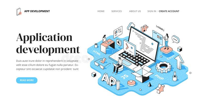 Application Development Doodle Concept Stock Vector - Illustration of ...