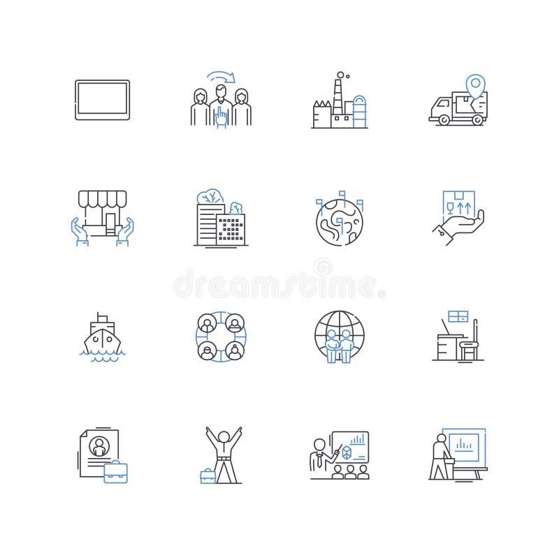 Application Development Line Icons Collection Coding Programming Design Development
