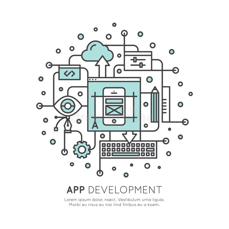 Application Development Process Stock Illustration - Illustration of ...