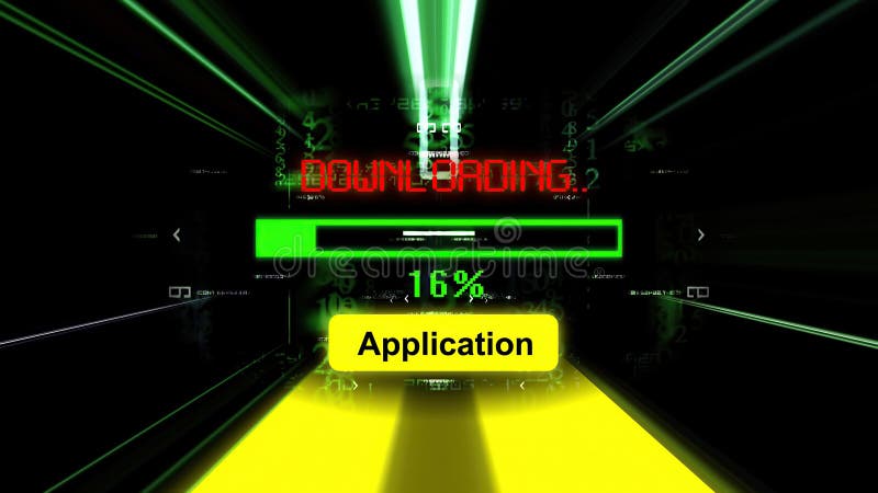 Application Download Progress Bar on the Screen Stock Illustration ...