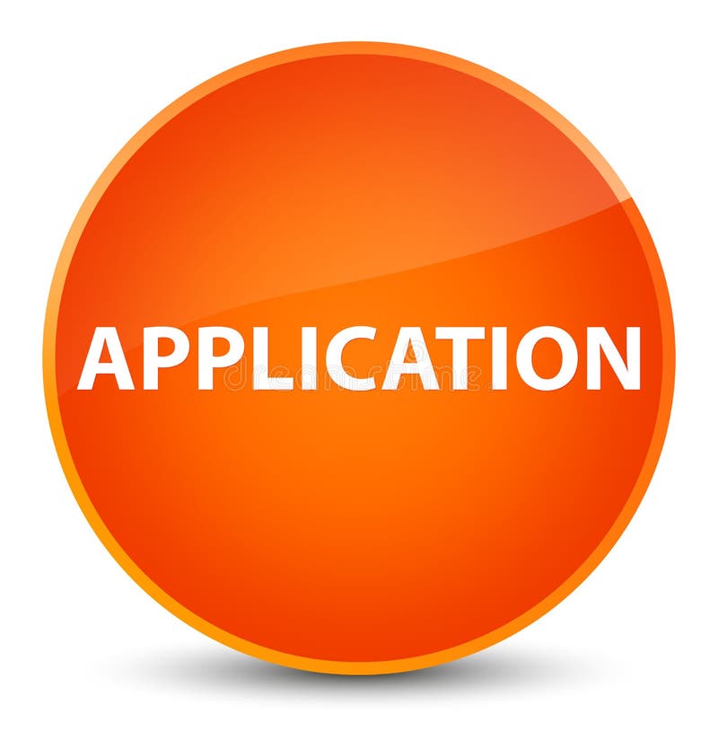 Application Elegant Orange Round Button Stock Illustration ...