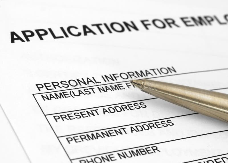 Application form stock photo. Image of identity, contract - 15534988