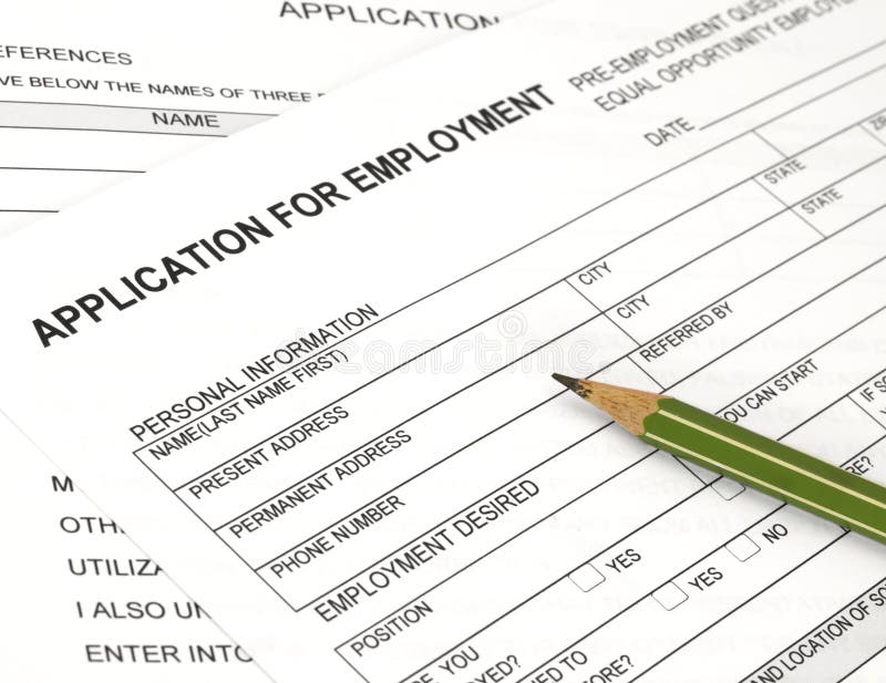 Job application form stock photo. Image of career, human - 31876196