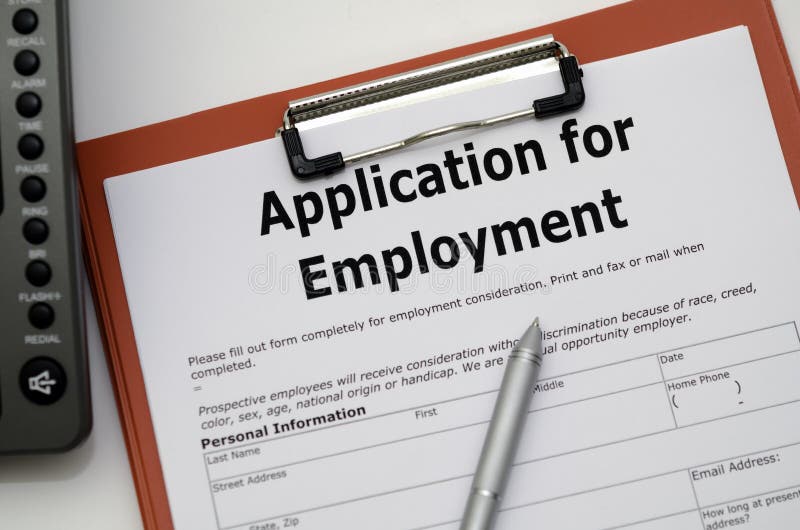 Application for Employment stock photo. Image of form - 28014888