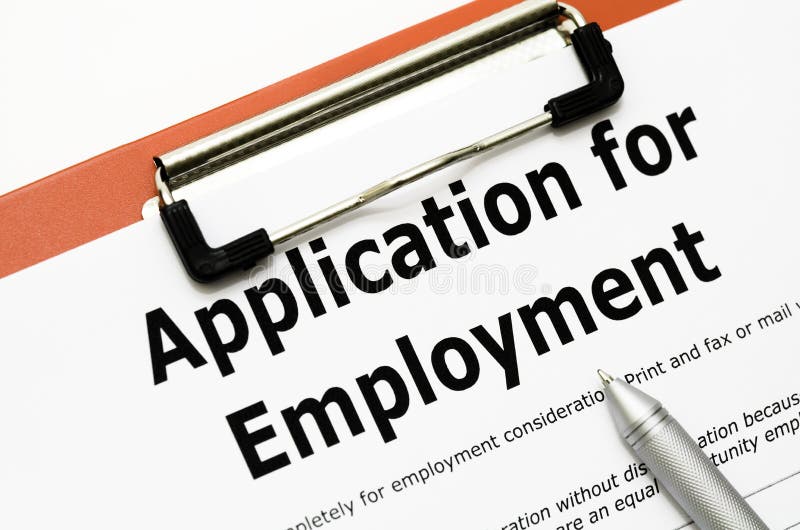 Application for Employment stock photo. Image of form - 28014888