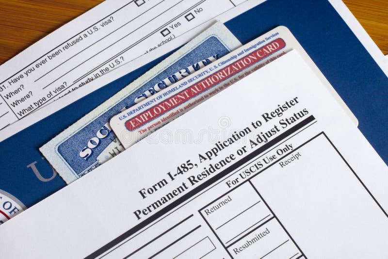 Employment Authorization EAD Card from USCIS Stock Image - Image of ...