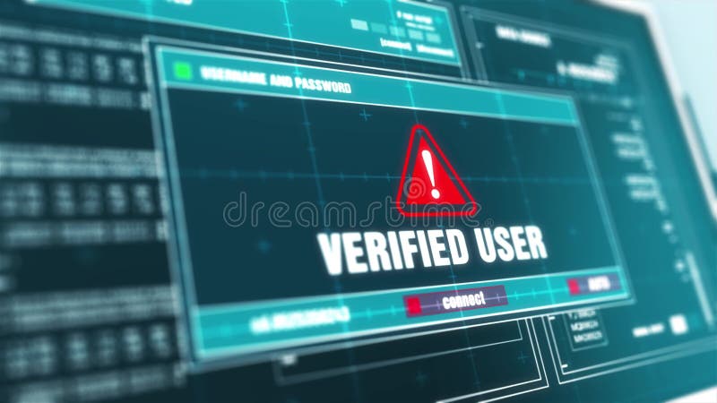 Application Error Alert Warning Attack on Screen World Map Loop Motion ...