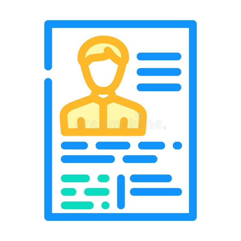 Application Form Cv Color Icon Vector Illustration Stock Vector ...