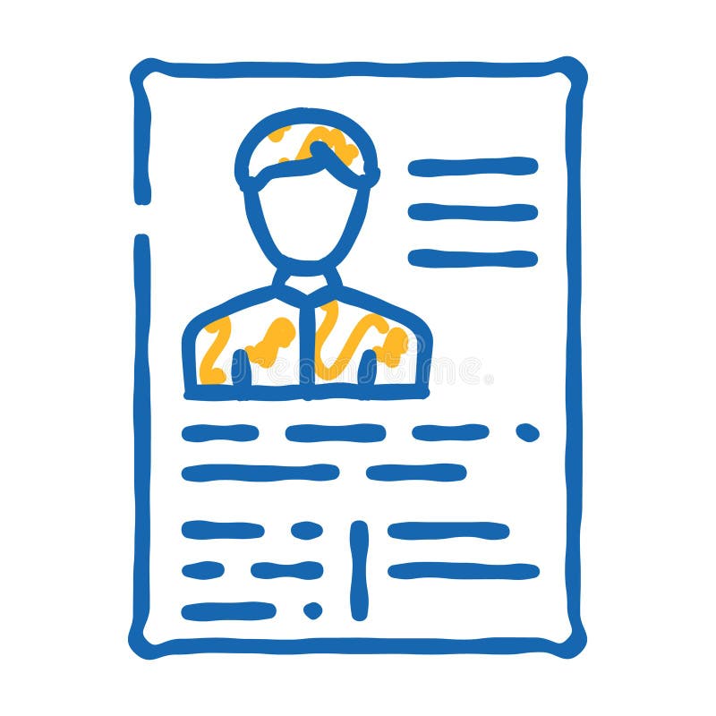 Application Form Cv Icon Doodle Illustration Stock Vector ...