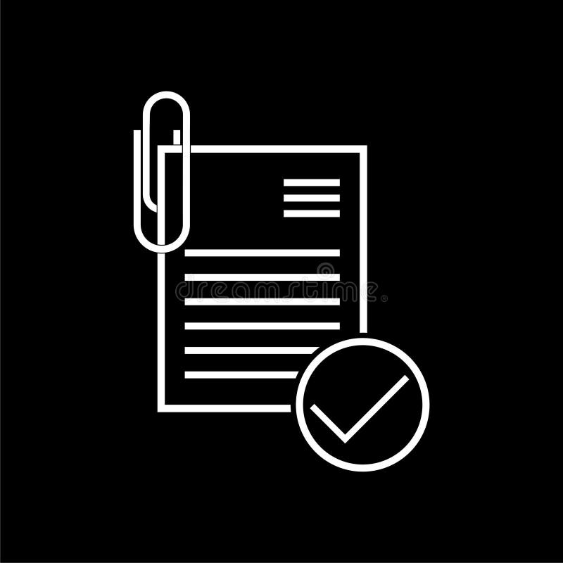 Application Form Icon Isolated on Dark Background Stock Vector ...