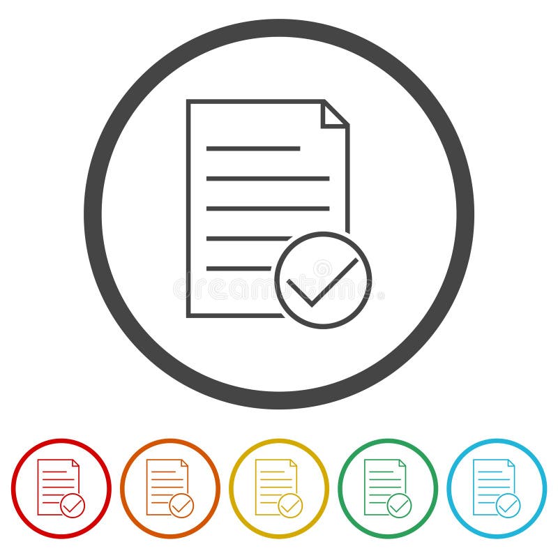 Application Form Icon Isolated on White Background, Color Set Stock ...