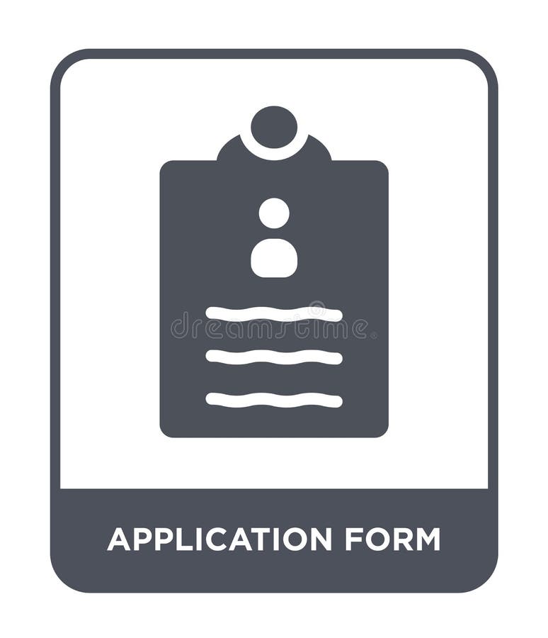 Application Form Icon in Trendy Design Style. Application Form Icon ...