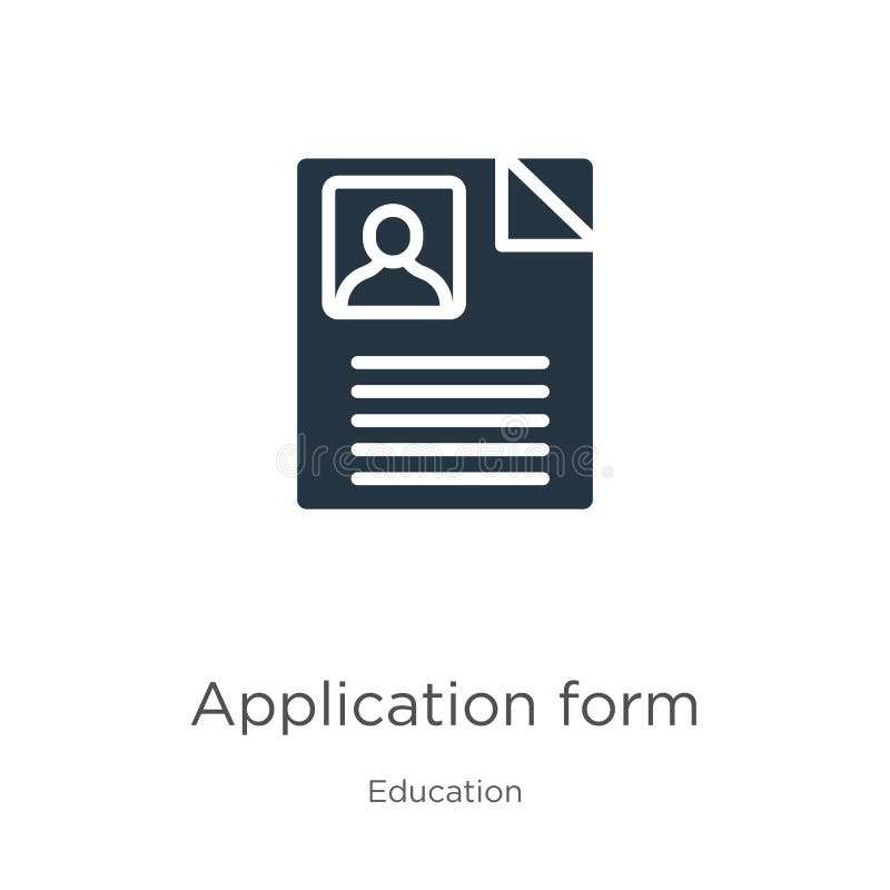Application Form Icon Vector. Trendy Flat Application Form Icon from ...