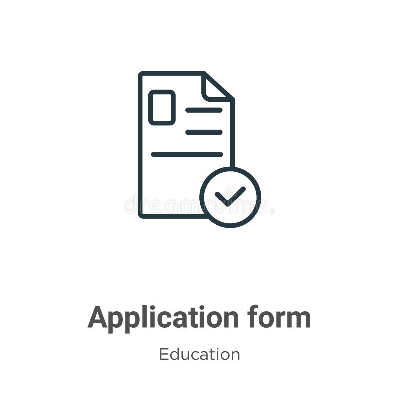 Application Form Vector Icon on White Background. Flat Vector ...