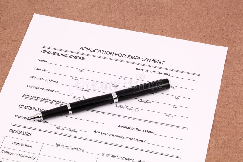 Application form with pen stock photo. Image of applicate - 29141994