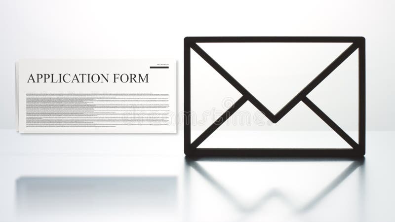APPLICATION FORM Pops Up from the Envelope Icon Stock Illustration ...