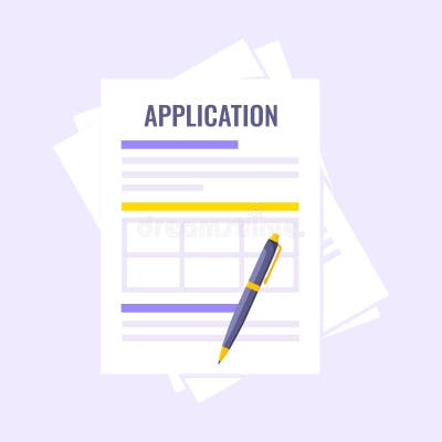 Application Form Submit Flat Style Design Icon Sign Vector Illustration ...