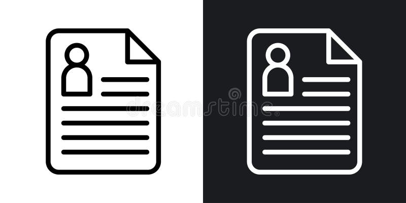 Application Form Thin Line Vector Icon Set Stock Vector - Illustration ...