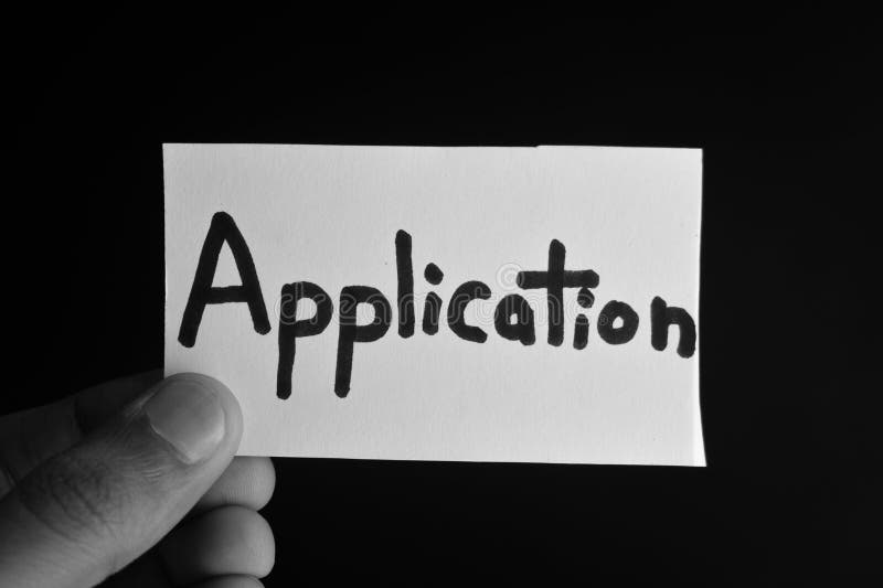 APPLICATION stock photo. Image of black, decorative - 373576460