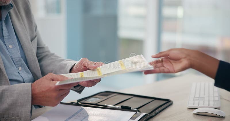 Application, Hands and Interview with Business People in Human ...