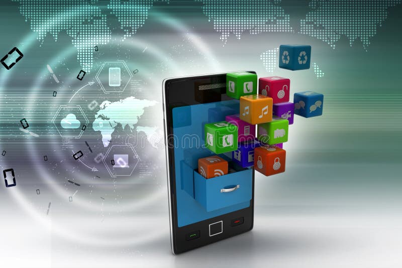 Application icon concept stock illustration. Illustration of cart ...