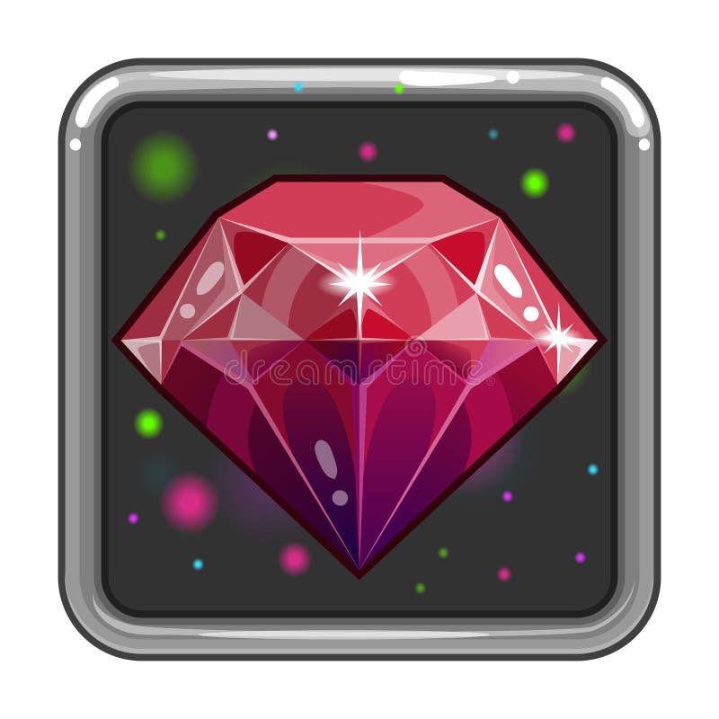 The Application Icon with Gem Stock Vector - Illustration of ...