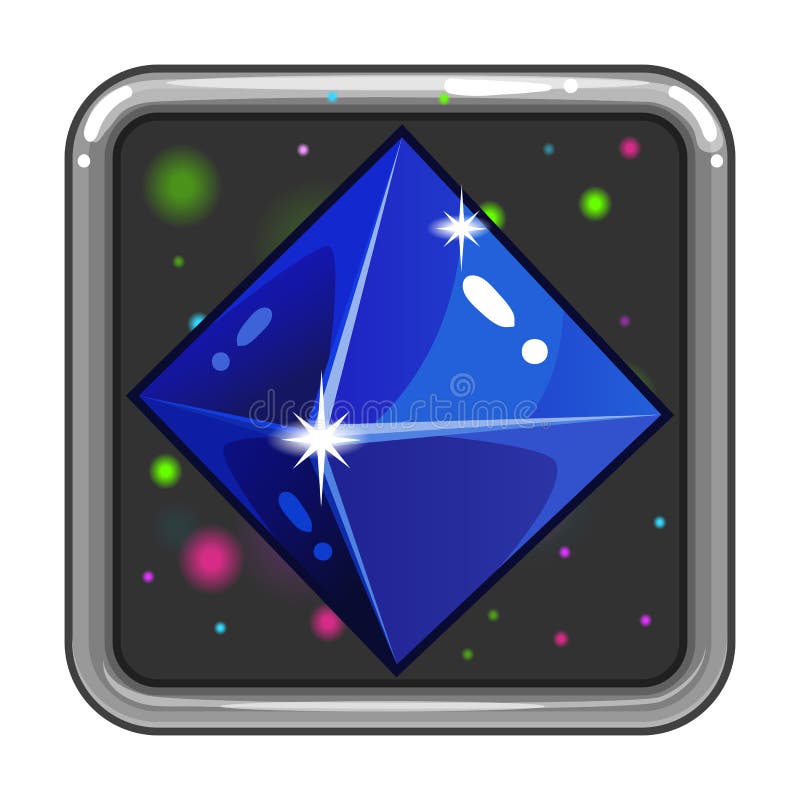 The Application Icon with Gem Stock Vector - Illustration of game, rock ...