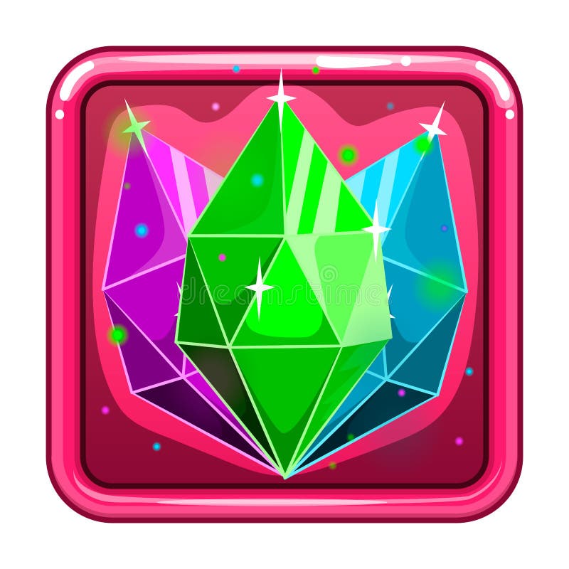 The Application Icon with Gems Stock Vector - Illustration of brilliant ...